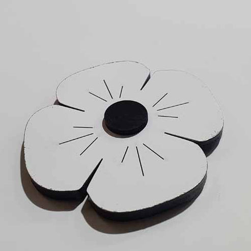 White Poppy Magnet - Remembrance – Austech Illusions
