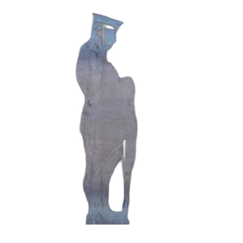 Navy Soldier Resting Arms Silhouette on Base – Metal Art - Raw Finish ...